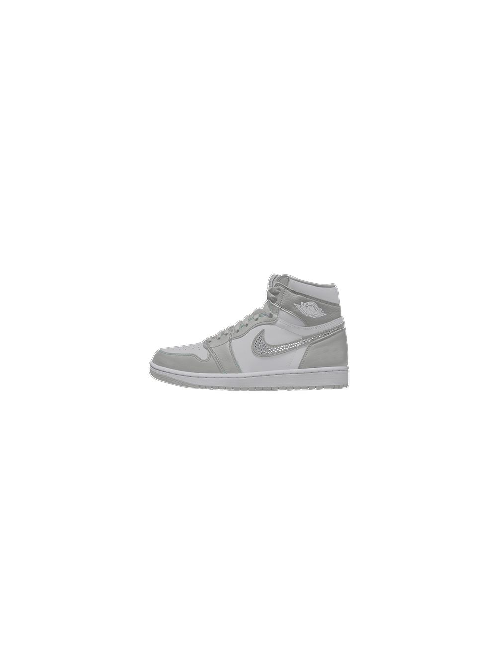 Affordable Fake Swarovski x Air Jordan 1 High OG "Vast Grey" on Sale